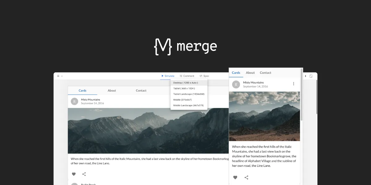 UXPin Merge による レスポンシブデザイン | UXPin