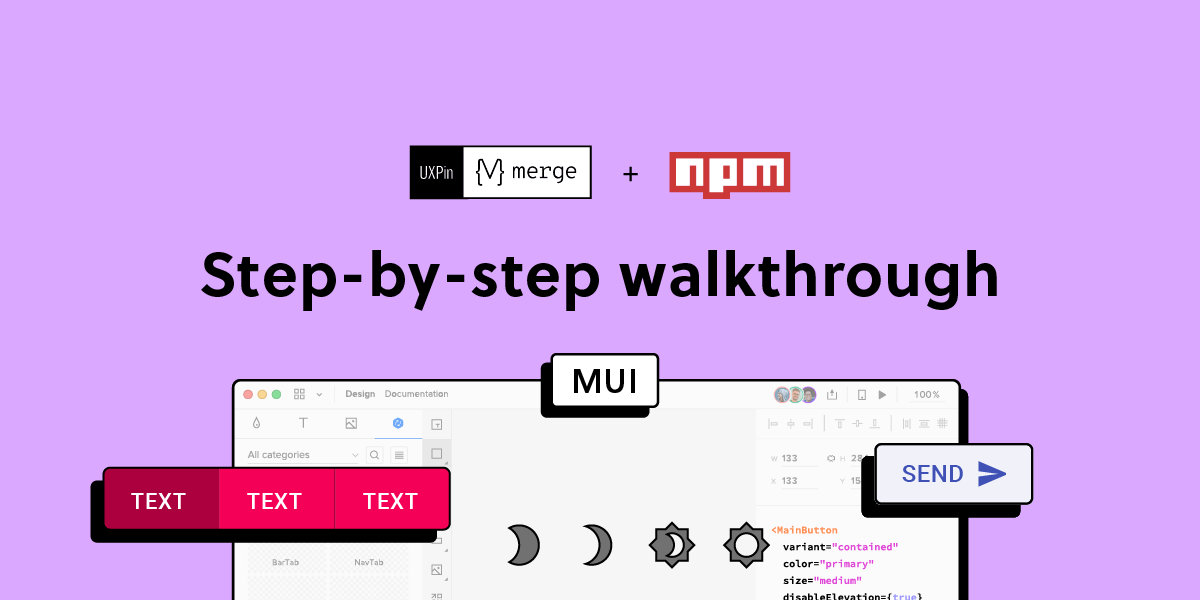 npm統合 - MUIコンポーネントのUXPinへ導入のご案内